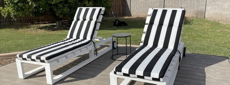 DIY Pool Lounge Chairs with The Awesome Orange - Building Strong